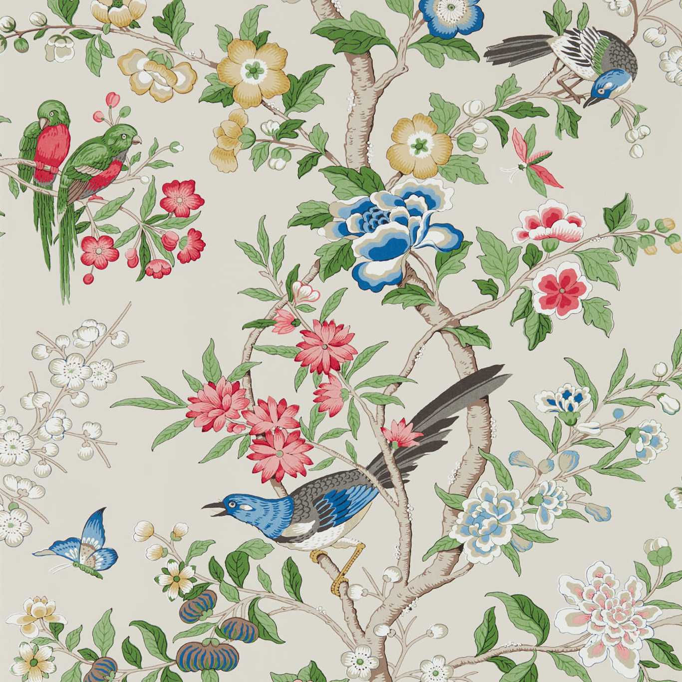 Chinoiserie Hall Linen/ Chintz Wallpaper DWAW217113 by Sanderson ...